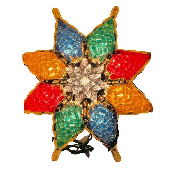 Holiday | Multicolor Star Parol Light With Gold Accents Clear ...